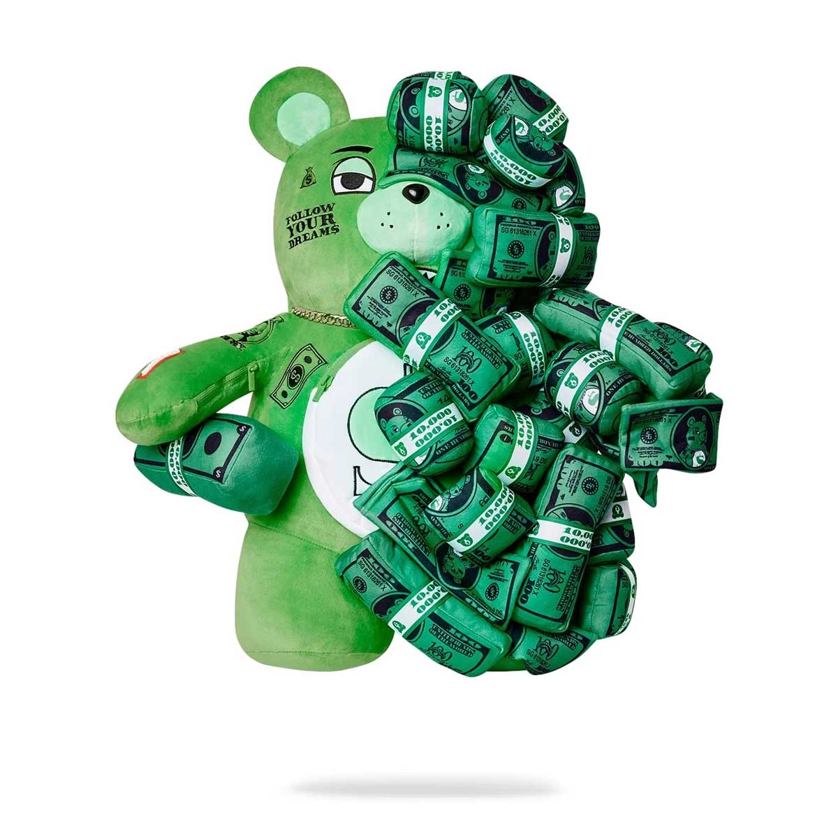 תיק גב דובי כסף על כסף - SPRAYGROUND MONEY ON MONEY BEAR BACKPACK ...