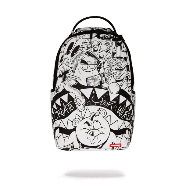 תיק ספרייגראונד – SPRAYGROUND HEAVY SHARKMOUTH DOODLE DLXSV BACKPACK ...