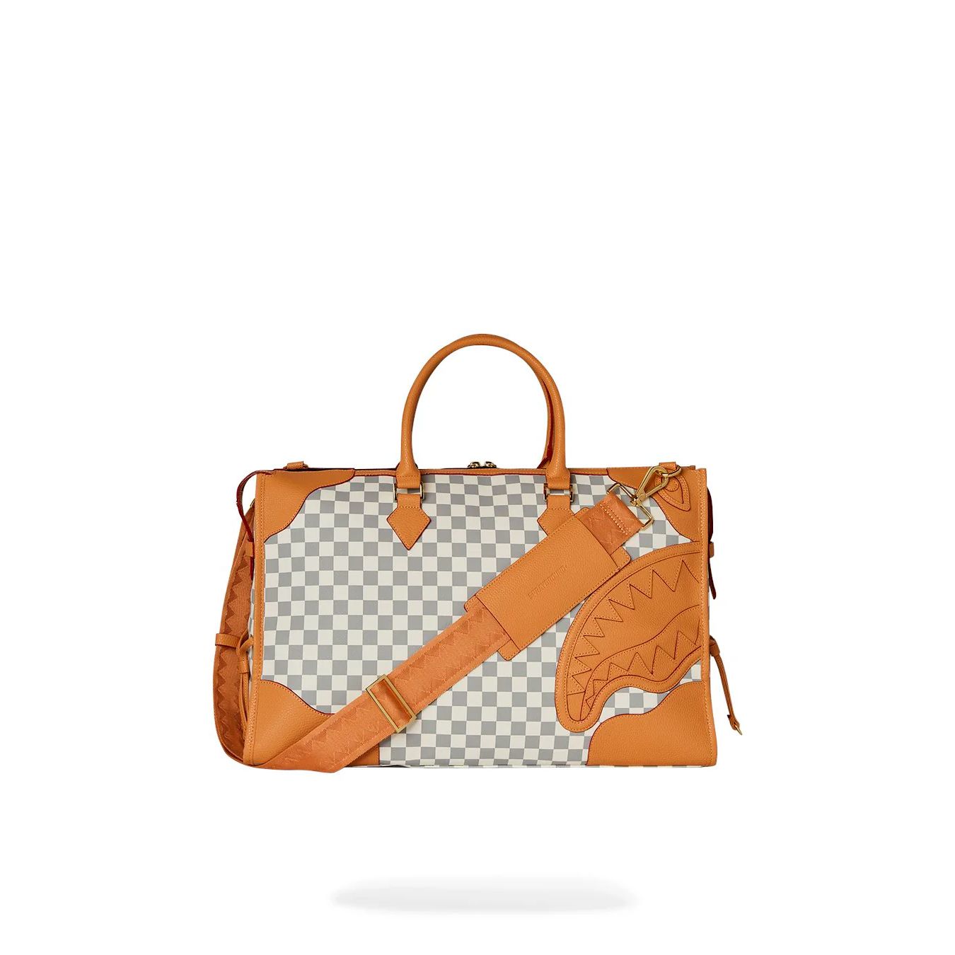 תיק נסיעות ספרייגראונד – SPRAYGROUND HENNY RACEWAY CREAM PYRAMID DUFFLE ...